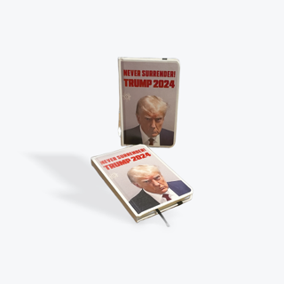 Never Surrender Trump 2024 - Mugshot Note Pad - Color Red, White and B ...