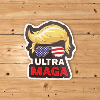 TRUMP ULTRA MAGA - 4.0" -X- 4.0" INCH - ONE SIDED MAGNET – LGBNJ