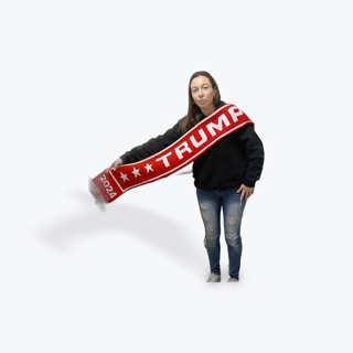 Trump 2024 5' Foot Acrylic Scarf - Color Red and White – LGBNJ