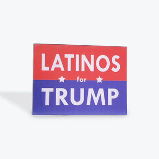 Latinos for Trump lawn sign 12"x16" inch Plastic durable two sided col ...