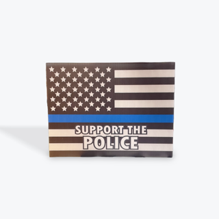 Thin Blue Line Support the Police lawn sign 12"x16" inch Plastic durab ...