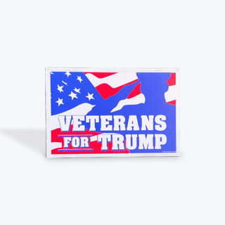 Veterans for Trump lawn sign 12"x18" inch Plastic durable two sided ...