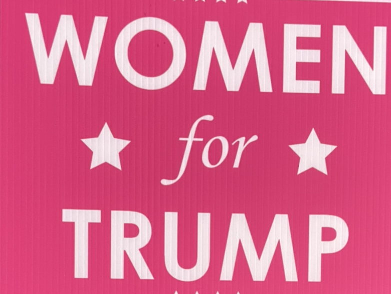 Women for Trump lawn sign 12"x16" inch Plastic durable two sided - col ...